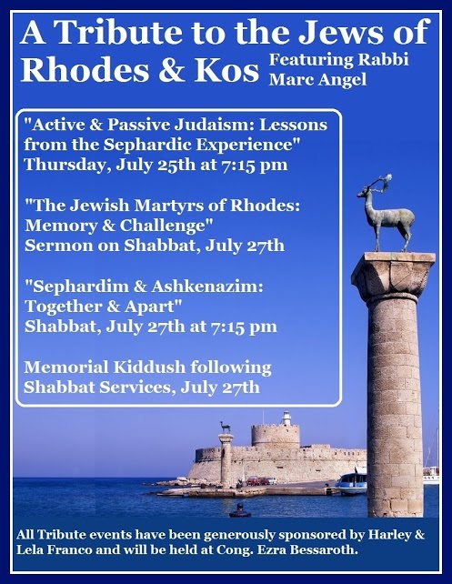 A TRIBUTE TO THE JEWS OF RHODES & KOS – July 25 & 27, 2013 – eSefarad