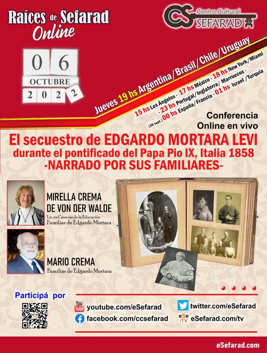 Raíces de Sefarad/Online – Jueves 6 OCTUBRE 2022: «El secuestro de ...