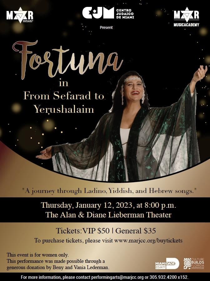 «From Sefarad to Yerushalaim» a concert by Fortuna – 12 January 2023 ...