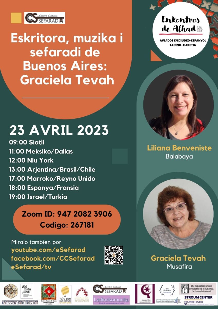 ENKONTROS DE ALHAD – 23 AVRIL 2023 :: ESKRITORA, MUZIKA I SEFARADI DE ...