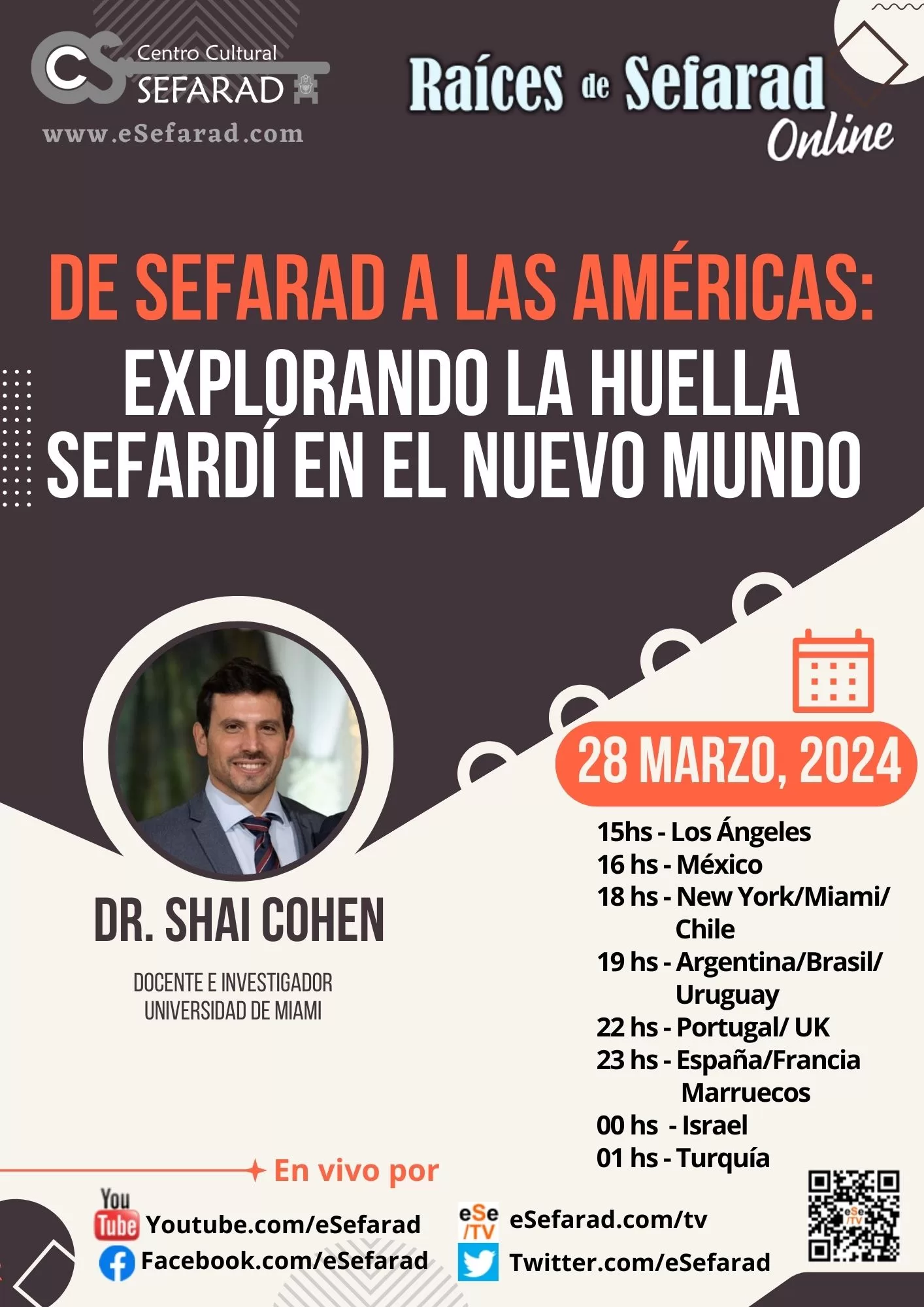 Raíces de Sefarad/Online – Jueves 28 de MARZO 2024: Conferencia «DE ...