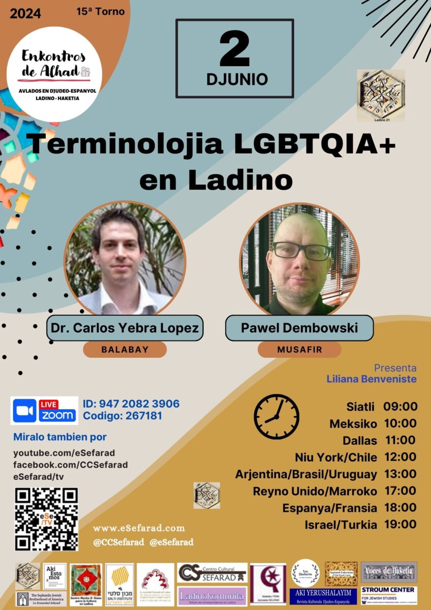 ENKONTROS DE ALHAD – 2 DJUNIO 2024 :: Terminolojia LGBTQIA+ en Ladino ...