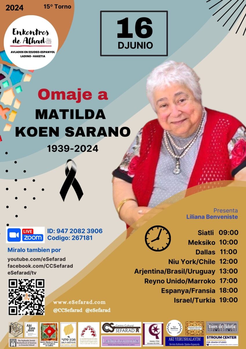 ENKONTROS DE ALHAD – 16 DJUNIO 2024 :: OMAJE A MATILDA KOEN SARANO, dbm ...