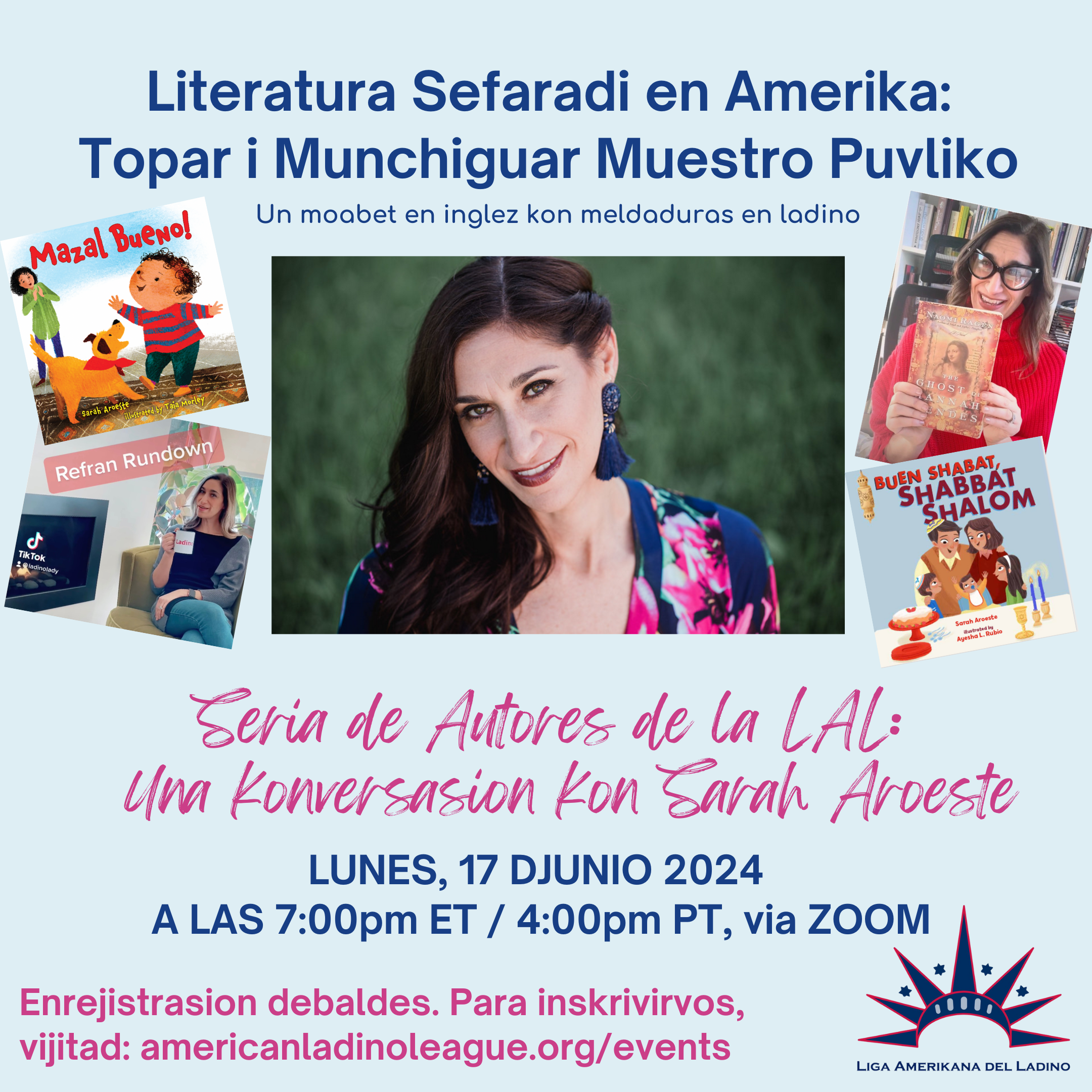 Liga Amerikana del Ladino – Programa 17 Djunio «Literatura sefaradi en ...